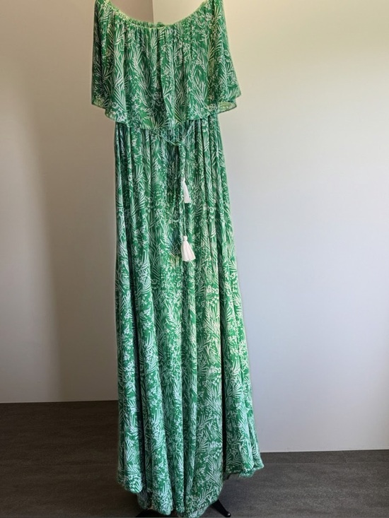 Pink Lily | Dresses | Pink Lily Fading Sun Green And White Tropical ...